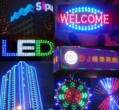 China 12mm Bullet Type IP67 Waterproof RGB LED Pixel Light 5V Individually Addressable Full Color for sale