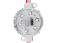 China Transparent Waterproof RGB LED Pixel 50mm 6pcs SMD 5050 DC24V IP67 for sale