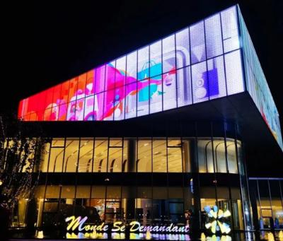 China DMX512 Control SMD5050 LED Mesh Curtain Display 120 Degree Viewing Angle 30000h Lifespan for sale