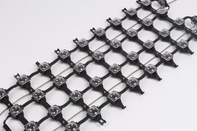 China Flexible LED Mesh Curtain Screen PC Material 30000h Lifespan DMX512 Control for sale
