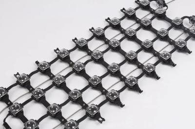 China RGB P62.5 High Brightness LED Mesh Video Curtain Waterproof Flexible Display 25mm 12V for sale