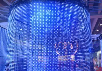 China Waterproof Soft LED Mesh Video Screen RGB 50mm DMX512 160 Degree Indoor Display for sale