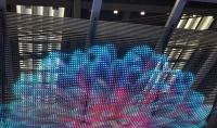 China SMD5050 Full Color LED Mesh Screen Display - 600 Pixels/m², 180W/m², IP67 Rated Flexible Curtain Panel for sale