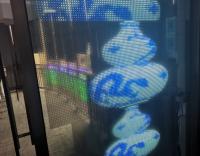 China P10 Transparent LED Display Screen 93% Transparency 4000 Cd/㎡ Brightness for Glass Windows for sale