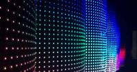 China Customizable LED Mesh Curtain 120° Viewing Angle DMX512 Control Flexible Display for sale