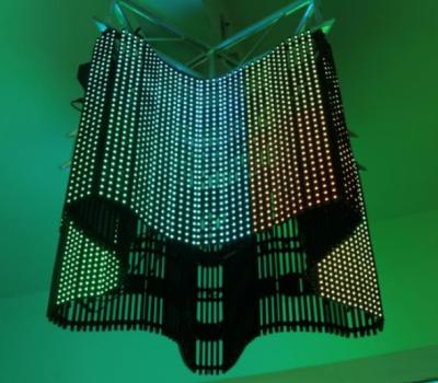 China Indoor Outdoor DMX Pixel IP67 Addressable Full Color LED Point Light Source Display Mesh Screen 600pixel/m2 DC12V for sale