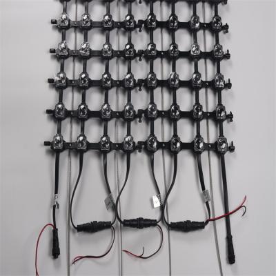 China P62.5 High Transparency Flexible LED Mesh Screen 1000x1000mm DC24V for Advertising for sale
