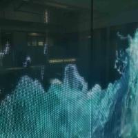 China P6.25 Flexible LED Transparent Film Screen - 5000 cd/m² Brightness, 4kg/m² Weight Indoor Display for sale