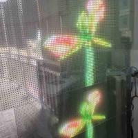 China Indoor Transparent LED Film Display - 6.25mm Pitch, 5000 cd/m² Brightness, Flexible Full Color Screen for sale