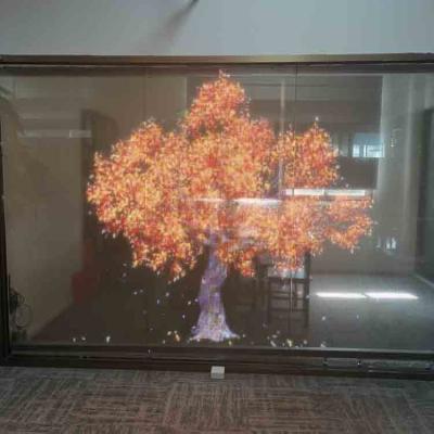 China 10mm Pixel Pitch Super Slim Flexible Transparent LED Film Display Screen with 5000 cd/m² Brightness for sale