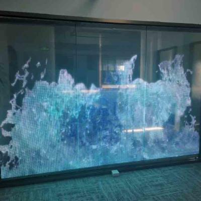 China High Brightness LED Transparent Screen P6.25 P8 P10 for Glass Window Indoor Film Display for sale