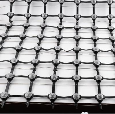 China Outdoor Programmable LED Mesh Curtain P50 1000x1000mm DMX512 for Building Decoration for sale