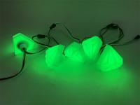 China Triangular Mask LED Amusement Lamp DC12V 2W SMD5050 RGB 63mm for Bumper Cars for sale