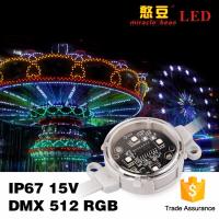 China 40mm 50mm DC24V Waterproof RGB LED Pixel Light - 1W Power, 12000mcd Intensity, IP67 Rated for Building Lighting for sale