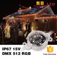 China 40mm 50mm DC24V Waterproof RGB LED Pixel Light - 1W Power, 12000mcd Intensity, IP67 Rated for Building Lighting for sale
