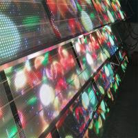 China P16 RGB Flexible Transparent LED Screen 3906dots Outdoor Advertising Ultra Thin Crystal Display for sale