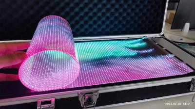 China P10 RGB Color LED Transparent Film Screen Indoor Hard Flexible Display 10000Dot 5000Cd for sale