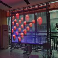 China P10 Transparent LED Film Screen 5V SMD2121 Indoor Flexible Display for Advertising for sale
