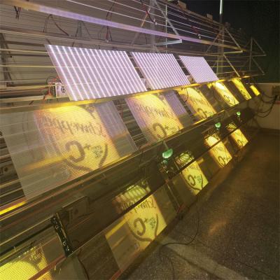 China P10 Transparent LED Film Screen 5V SMD2121 Indoor Advertising Display 25600dots for sale