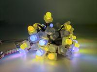 China 12mm Square Addressable LED Pixel Light 0.3W DC12V 160 Degree IP67 RGB for sale