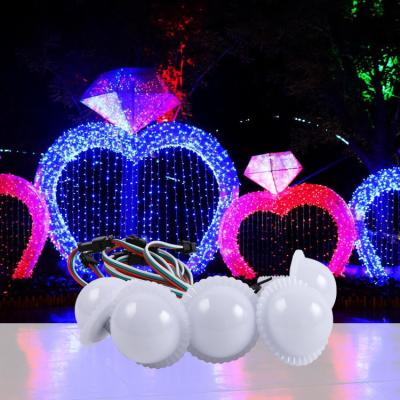 China RGB SMD5050 26mm LED Point Light Lamps DC12-24V IP67 for Amusement Park Rides for sale