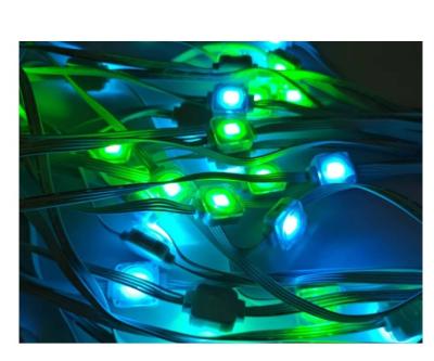 China Wholesale SPI LED Pixel Aluminum Track Point Lights 24V RGB 1.5W Eave Decoration Christmas Lights for sale