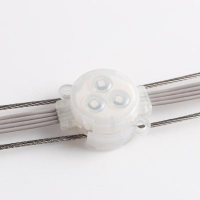 China 1W RGB LED Point Light 30mm Epistar Chip IP67 Waterproof Outdoor DC12V for sale