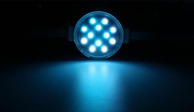 China DC24V DMX RGB LED Point Light Aluminum Profile IP67 Waterproof 50mm 1.5W for sale