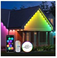 China Smart WiFi Bluetooth RGB Music Rhythm LED Eave Lights 24V DC IP67 Outdoor for House Holiday for sale