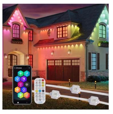 China Smart RGB LED Eaves Lights DC12V 0.4W Programmable for Christmas House Decoration for sale