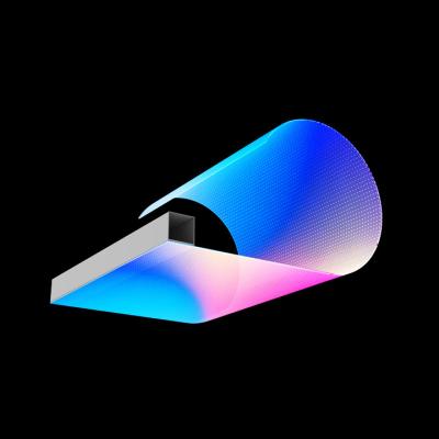 China 240x960mm High Transparency LED Crystal Film Screen RGB 5V Indoor Digital Signage Display for sale