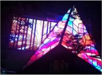 China SMD3535 RGB LED Mesh Video Curtain Screen DC12V 80W Indoor Full Color Display for sale