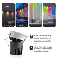 China 20W 400lm RGBW LED Recessed Spotlight Adjustable Cob Base IP67 Waterproof Aluminum for Supermarket Mall for sale