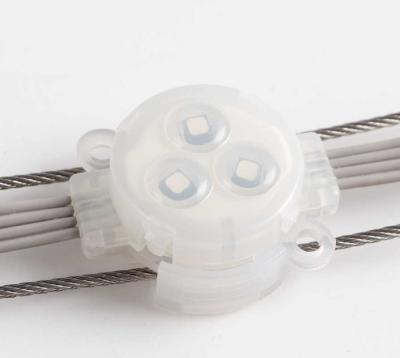 China Outdoor DMX512 RGB LED Pixel Module 12V DC with IP67 Waterproof PC Shell for Building Decoration for sale
