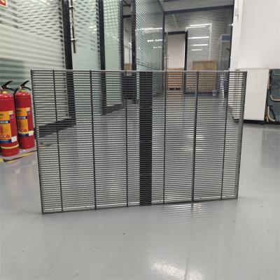 China P3.9-7.8 Transparent LED Grille Screen - 2000cd/m² Brightness, IP45 Outdoor Advertising Display for sale