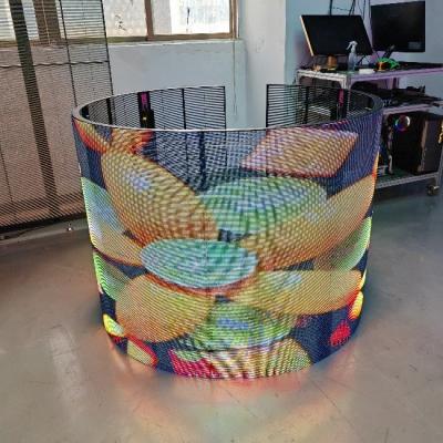 China P3.91-7.8 Transparent LED Grille Screen 4500cd/sqm High Brightness for Indoor Outdoor Advertising for sale