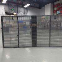 China IP65 LED Grille Display Screen 1m x 1m with 240W Power and DC12V Operation for Transparent Window Applications for sale