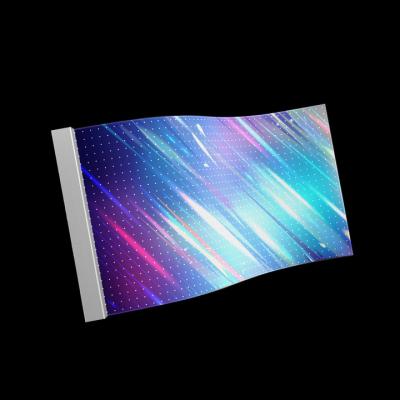China P8 Indoor Transparent LED Film Screen 8mm Pixel Pitch Ultra Thin Flexible Video Wall 600W for sale
