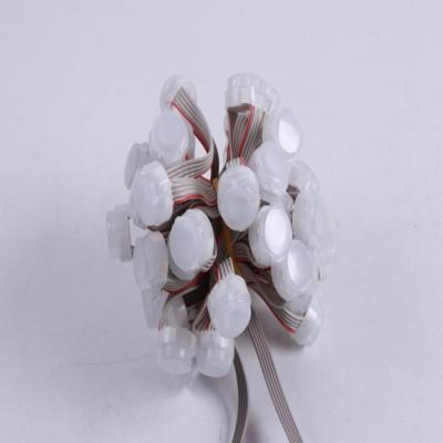 China 0.3W RGB LED Pixel Module 50mm Point Light Source DC12V IP67 for Christmas Decoration for sale