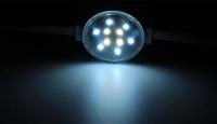 China Outdoor Waterproof 50mm LED Point Light Source DC 24V 2W RGB+W Landscape Christmas Decoration for sale
