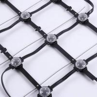China Flexible LED Pixel Mesh Screen 30mm Outdoor Building Media Facade Point Light Net Curtain 12V IP67 for sale