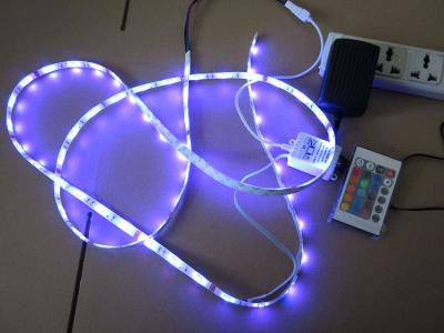China DC12V SMD5050 RGB LED Light Strip 60 LEDs/m Colorful Flexible Strip Lights for Building Decoration for sale