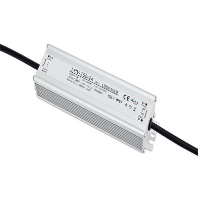 China 100W Waterproof LED Power Supply 12V 24V 48V High Efficiency Aluminum for Lighting for sale