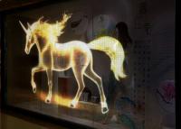 China Indoor P4 Flexible Crystal Film Transparent LED Screen Display 240x1000mm DC5V for Shopping Mall for sale