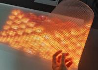 China Flexible Ultra Transparent P10 LED Screen 93% Transparency 240x1000mm Indoor Full Color Glass Display for sale