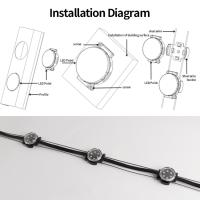 China 40mm Smart Addressable LED Pixel Light IP67 Waterproof DC24V 1.2W for Outdoor Facade and Media Wall for sale