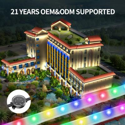 China Addressable RGB LED Point Light IP67 1.5W DC24V Aluminum Profile Outdoor Permanent Christmas Lights for sale