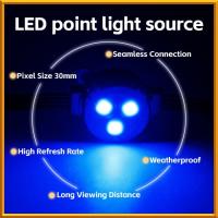 China 30mm 12V SMD3535 RGB IP67 Waterproof LED Point Light DMX512 120 Degree Beam Angle for sale