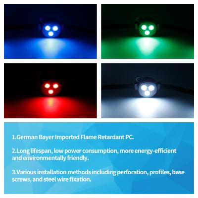 China Permanent Christmas Track Lights 30mm RGBW LED Pixel Light Outdoor Waterproof IP67 DC12V for sale