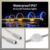 China 25mm Outdoor LED Point Light IP67 Waterproof DC12V 0.5W Adjustable CCT 1800K-6500K DMX512 for sale